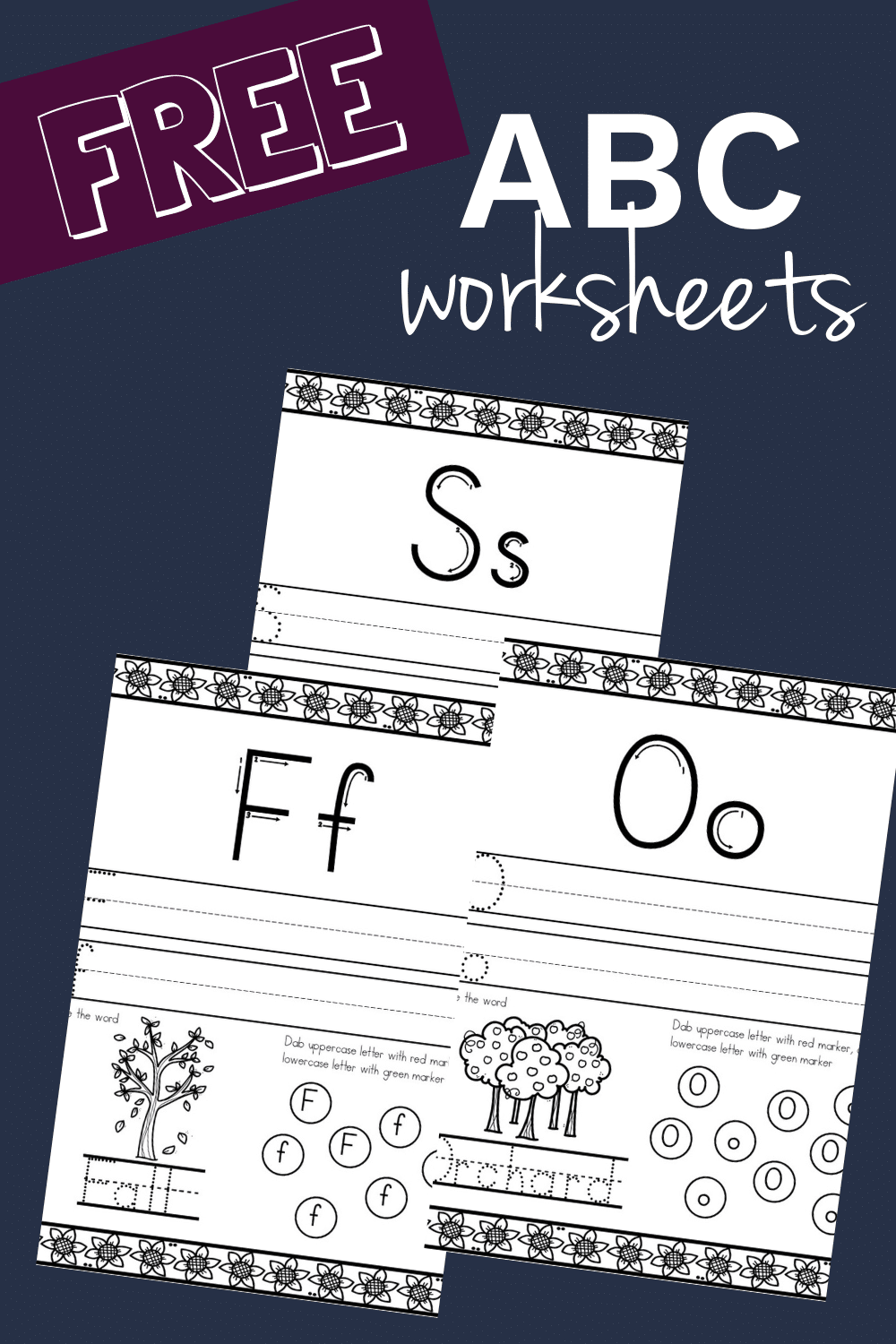 Fall-Themed ABC Activity sheets for fun and easy home-schooling fall ...