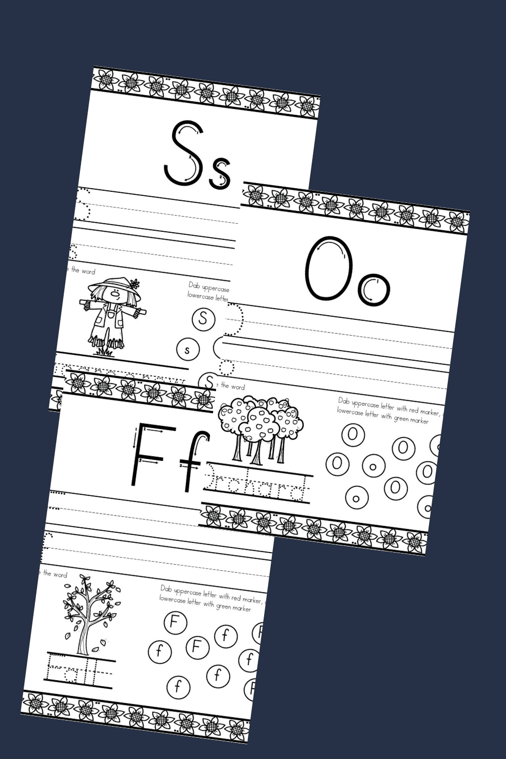 Fall-Themed ABC Activity sheets for fun and easy home-schooling fall ...