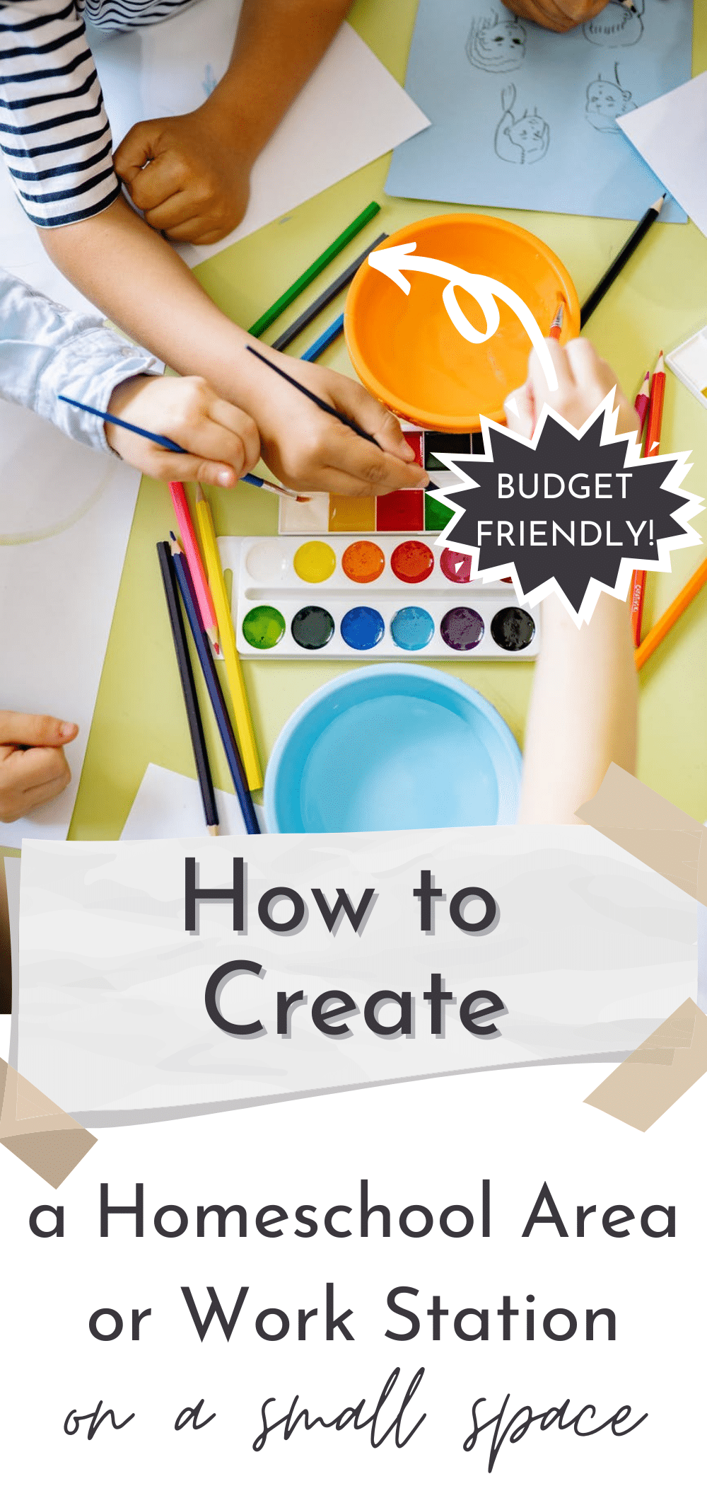 How to Create a Homeschool Area or Workstation in a Small Space on a Budget