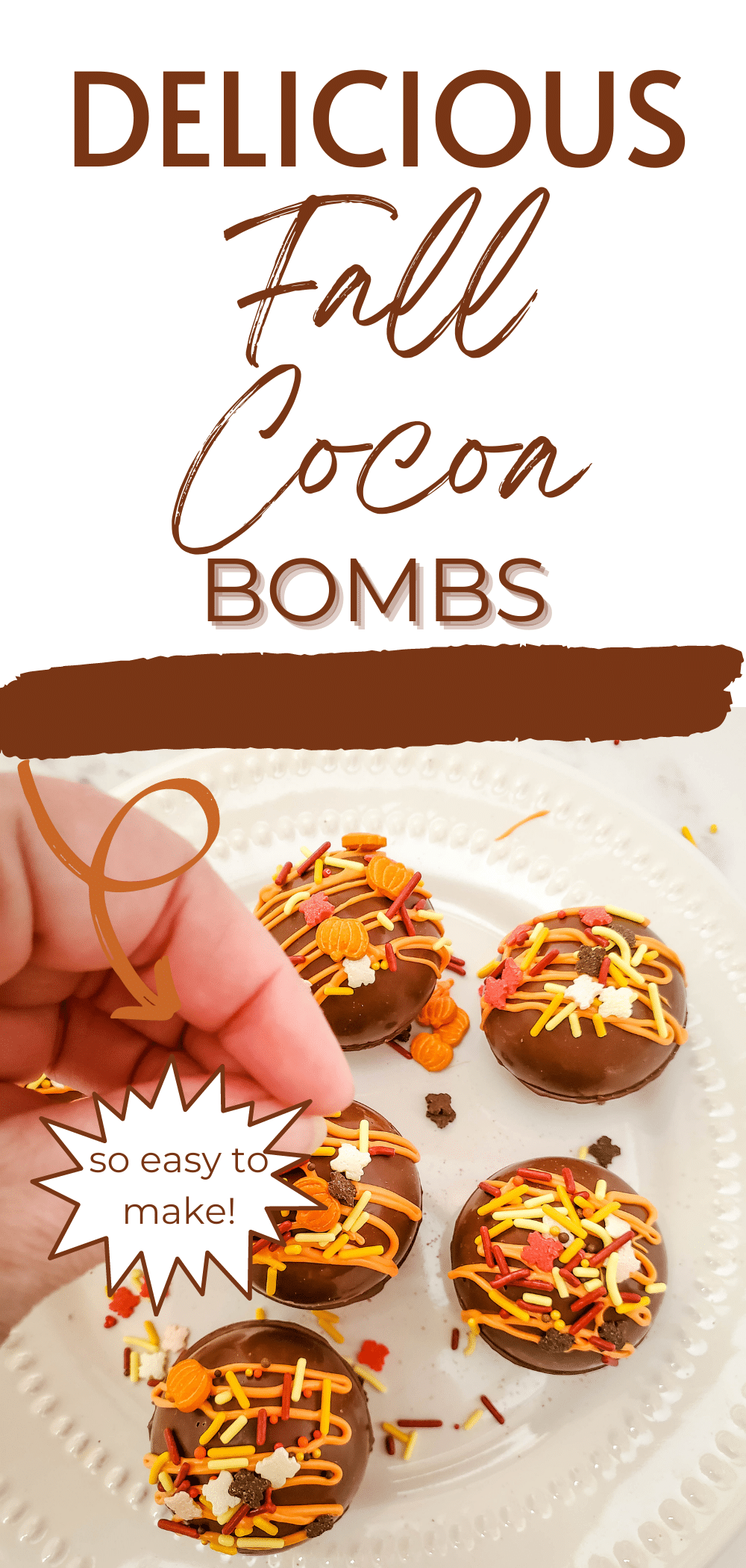 Fall-Themed Hot Chocolate Cocoa Bombs