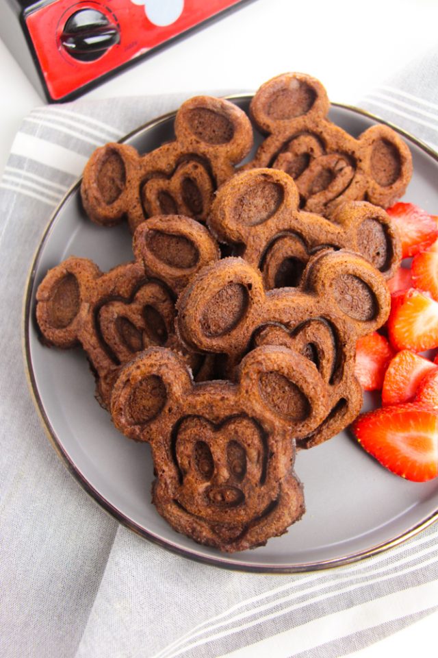 Chocolate Mickey Mouse Waffles