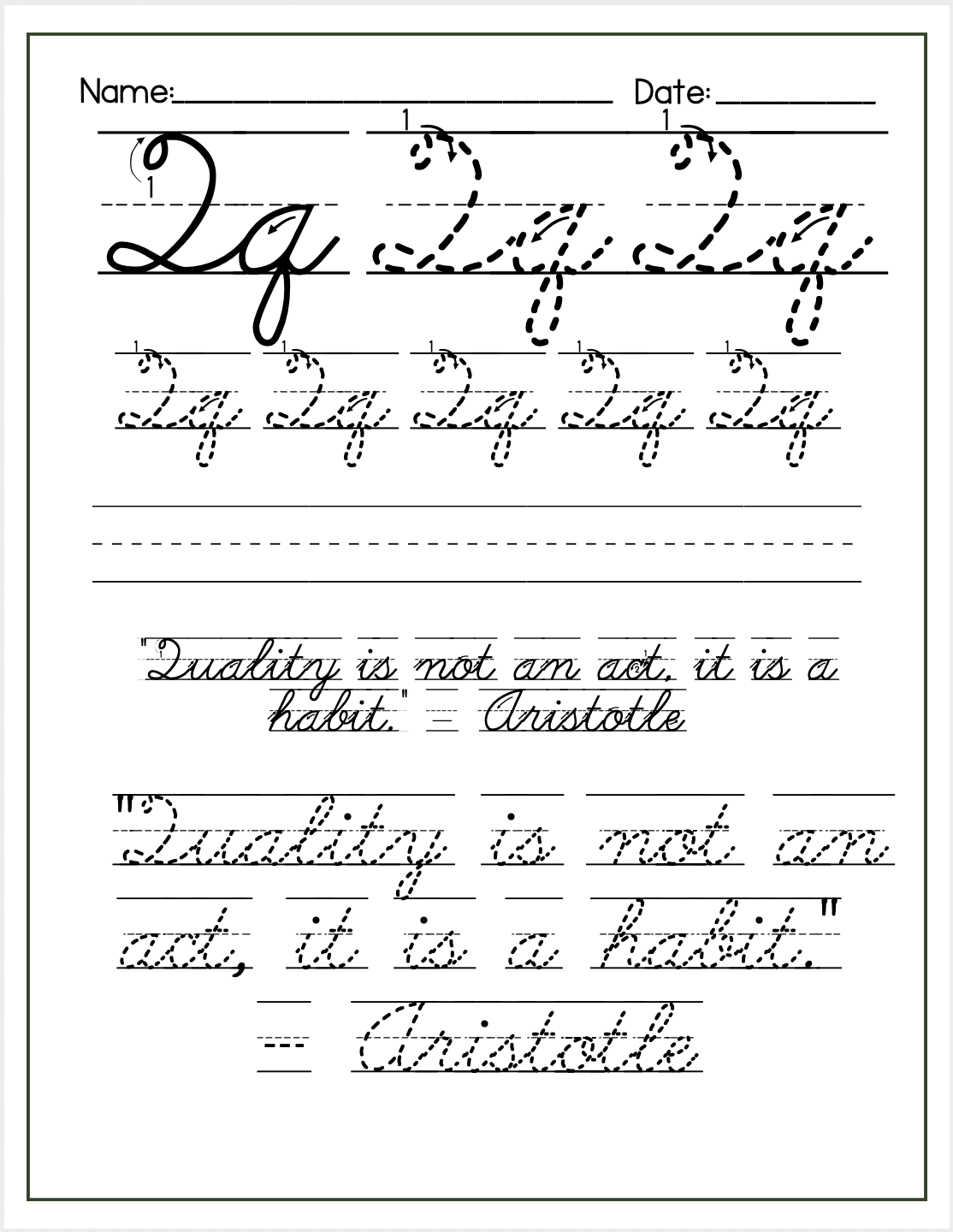Free Alphabet Cursive Letter Printables