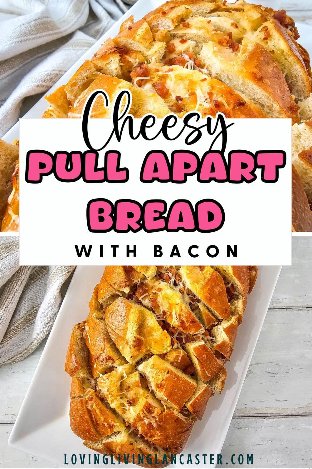Cheesy Pull Apart Bread With Bacon